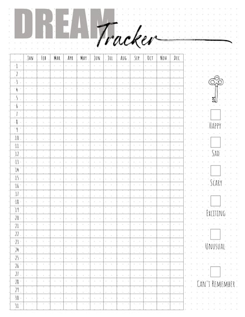 Free Dream Tracker Templates – Record and Analyze Your Dreams