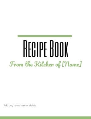 Free Editable Recipe Book Cover Templates - Customize Online
