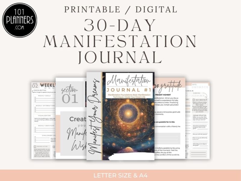 8 FREE Manifestation Journal PDF Templates | Instant Download