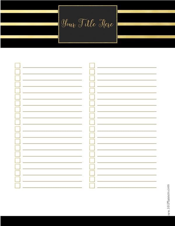 FREE Checklist Template | Use the Checklist Maker or Print the List